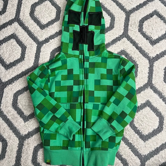Minecraft | Shirts & Tops | Minecraft Creeper Hoodie Kids Xs | Poshmark